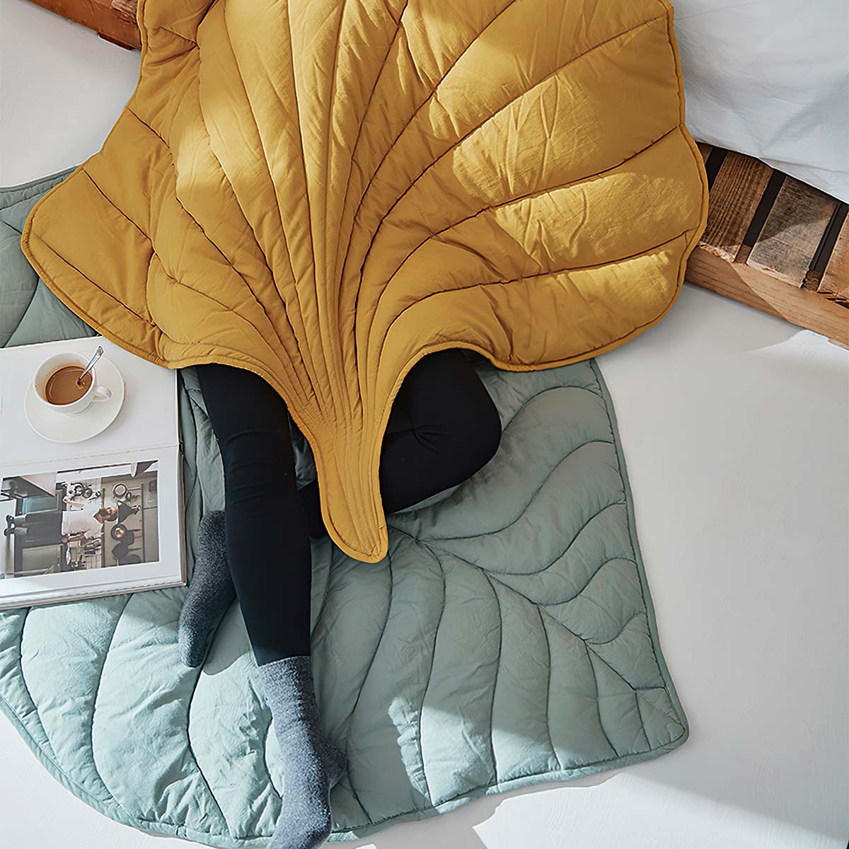 Multi-Purpose Ginkgo Leaf Cotton Mat – MUNKEN