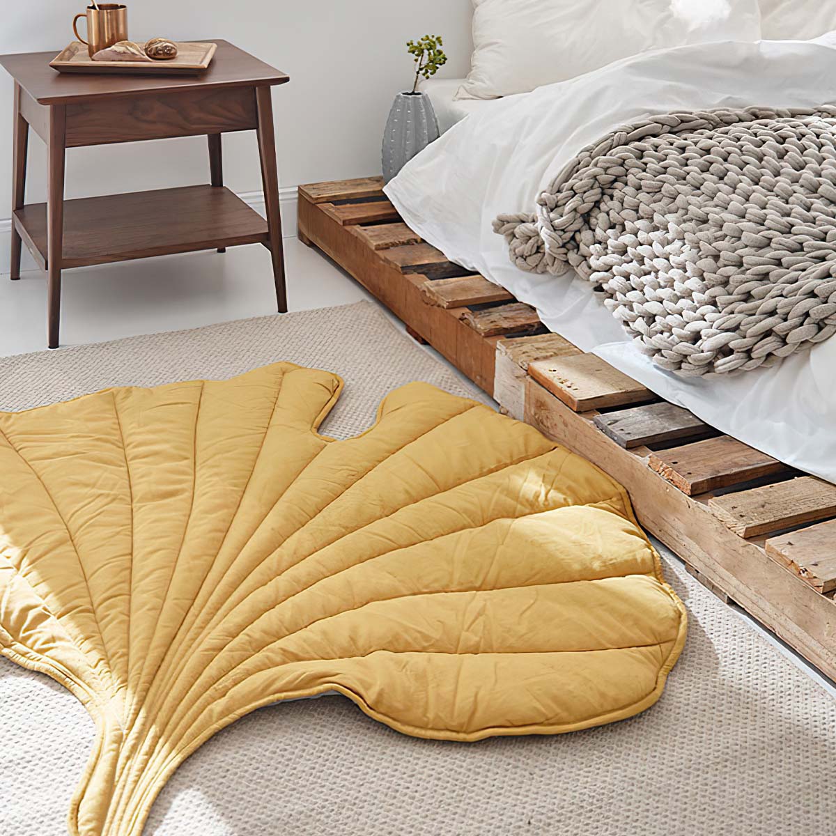 Multi-Purpose Ginkgo Leaf Cotton Mat – MUNKEN