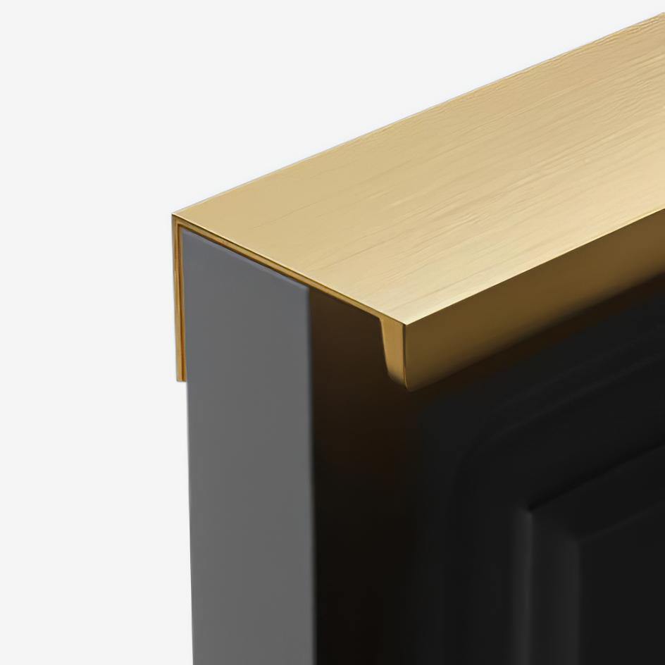 Dölja Aluminium L Pull Handle in Gold, Set of 2 – MUNKEN